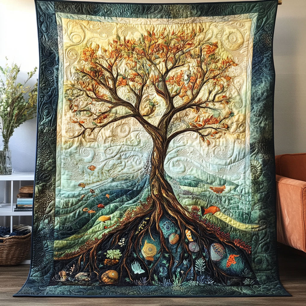 Tree Of Life Harmony Of Earth And Sky WU1203010CL Quilt – Snugnique